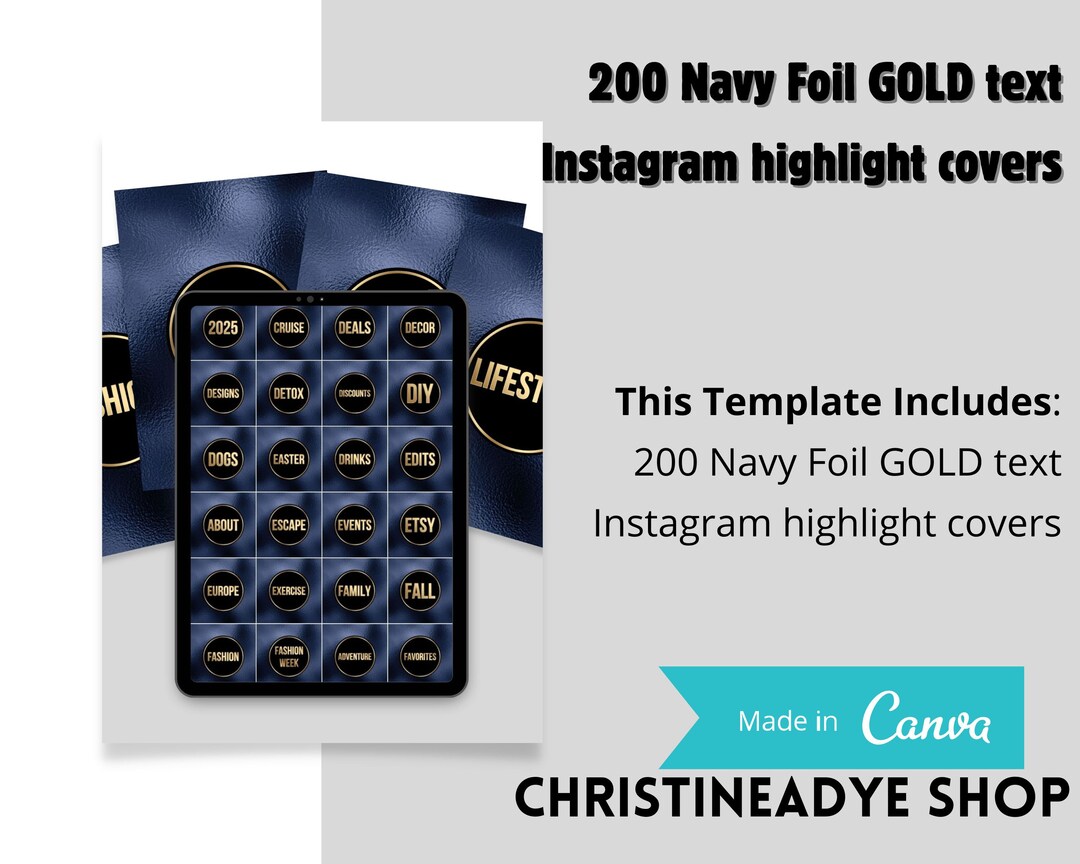 200 Navy Blue and Gold Instagram Story Highlight Icons | Instagram ...