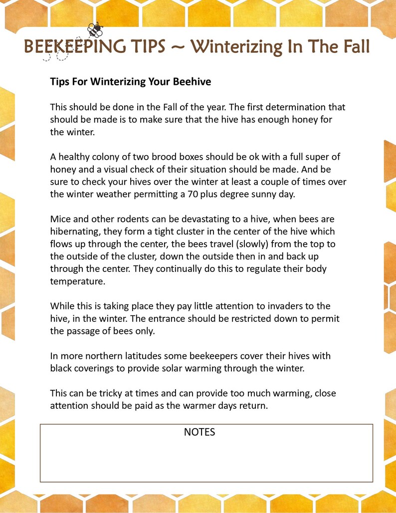 Beekeeping Planner Printable , Log Book for Beekeepers , Apiculture ...