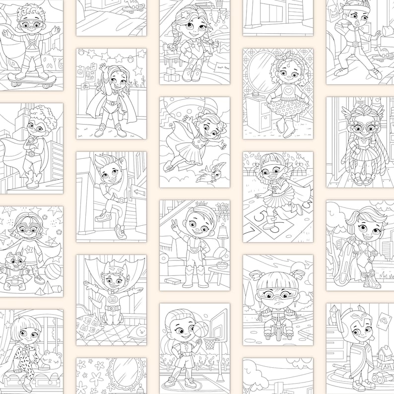30 Superhero Kids Coloring Pages | Kids Printable Coloring Book ...