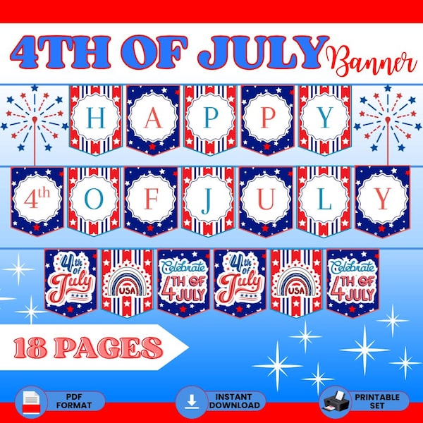 4th. of July Banners - Etsy