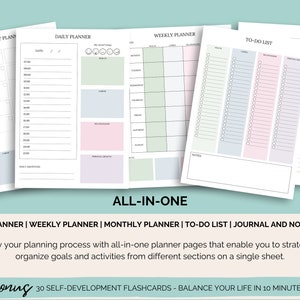 Printable Life Goal Planner Bundle, Smart Goal Setting Planner, Life ...