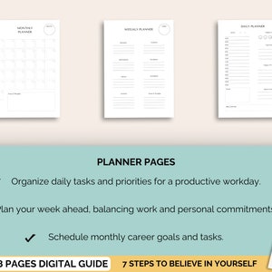 Career Goals Worksheets Bundle: Printable Worksheet for Goal Setting ...