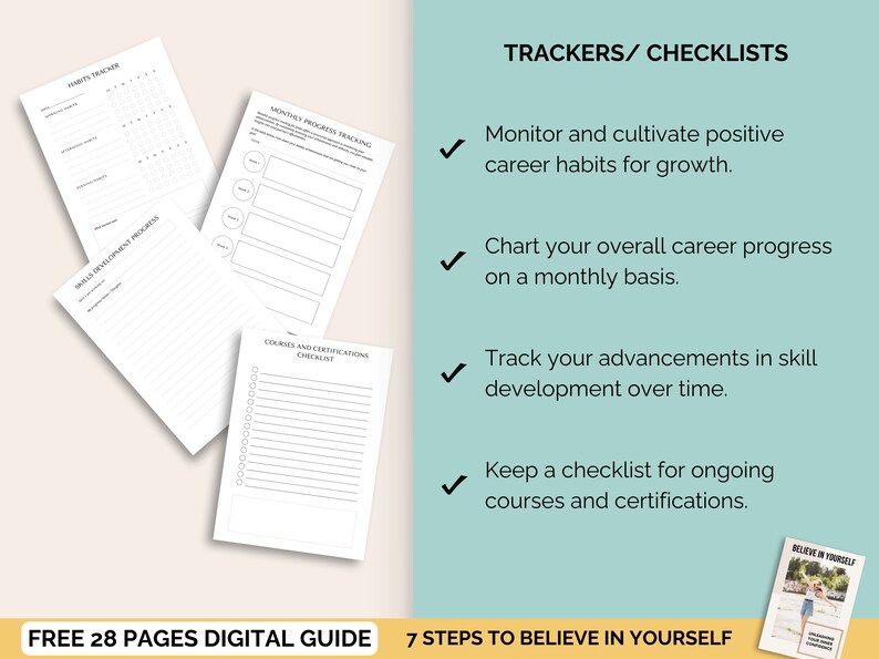 Career Goals Worksheets Bundle: Printable Worksheet for Goal Setting ...