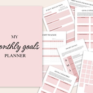 All-in-one Goal Setting Worksheets Bundle, Printable Goal Planner ...