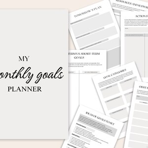 All-in-one Goal Setting Worksheets Bundle, Printable Goal Planner ...