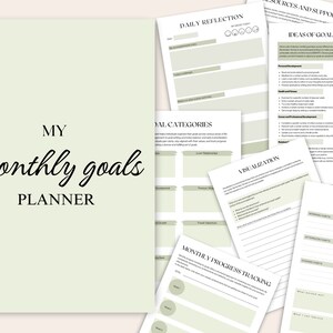 All-in-one Goal Setting Worksheets Bundle, Printable Goal Planner ...