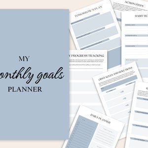 All-in-one Goal Setting Worksheets Bundle, Printable Goal Planner ...
