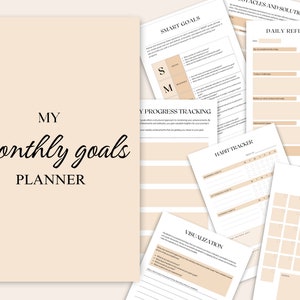 All-in-one Goal Setting Worksheets Bundle, Printable Goal Planner ...
