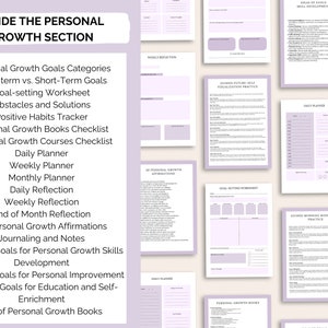 Printable Life Goal Planner Bundle, Smart Goal Setting Planner, Life ...
