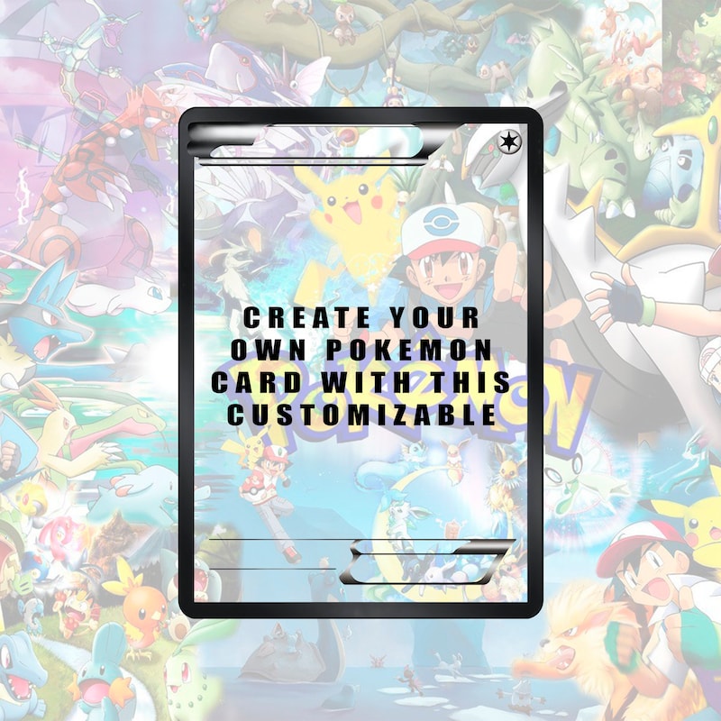 Blank Pokémons Card Template - Etsy