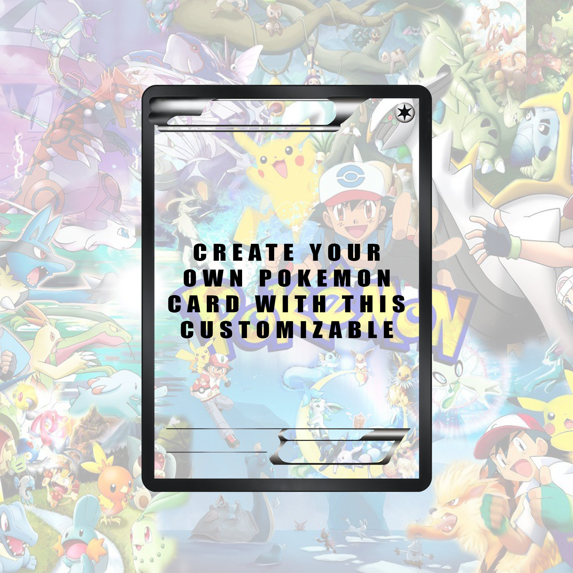 Transparent Pokemon Card Template PNG: Create Custom Gift, Invitation ...