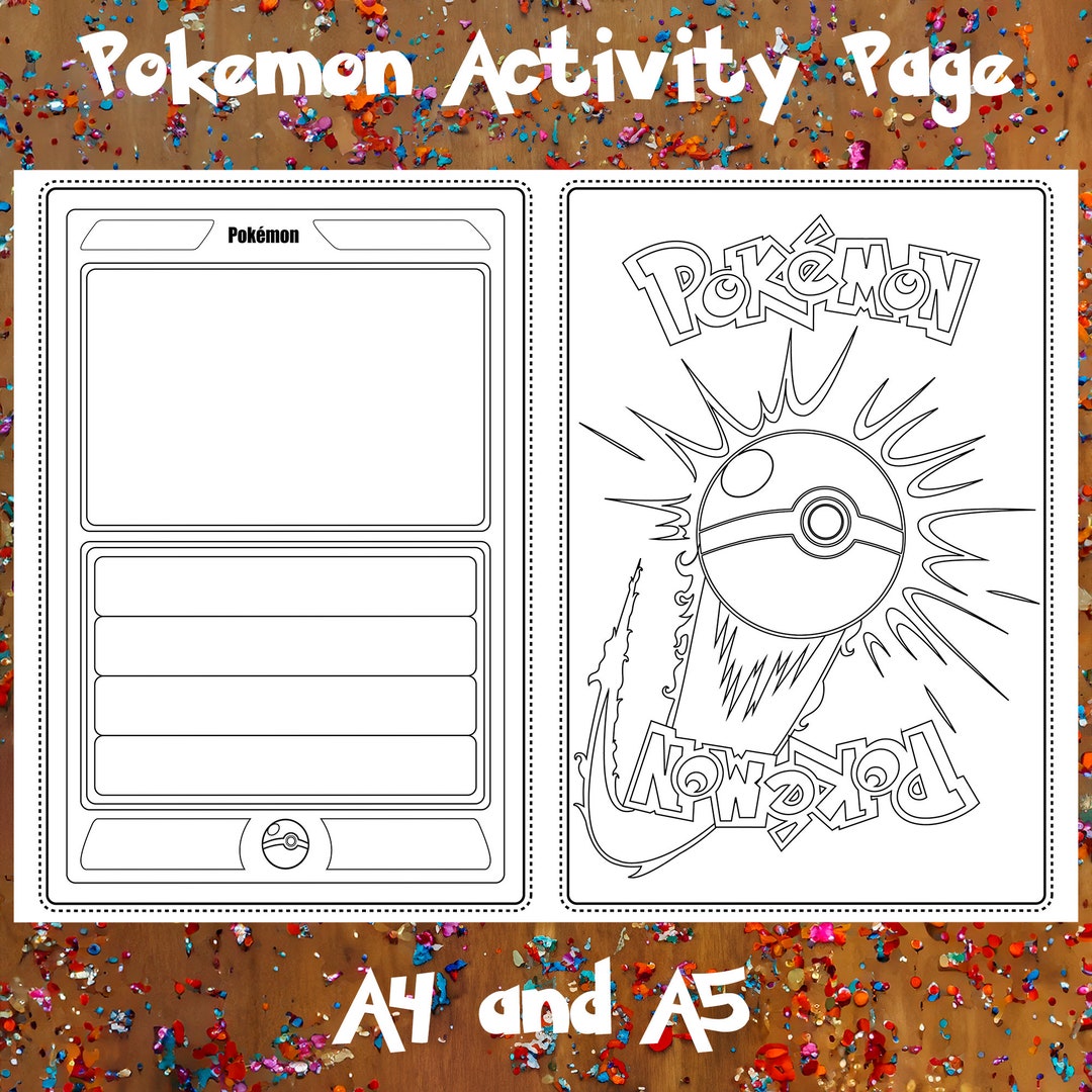 Pokemon Card Activity Page - Etsy