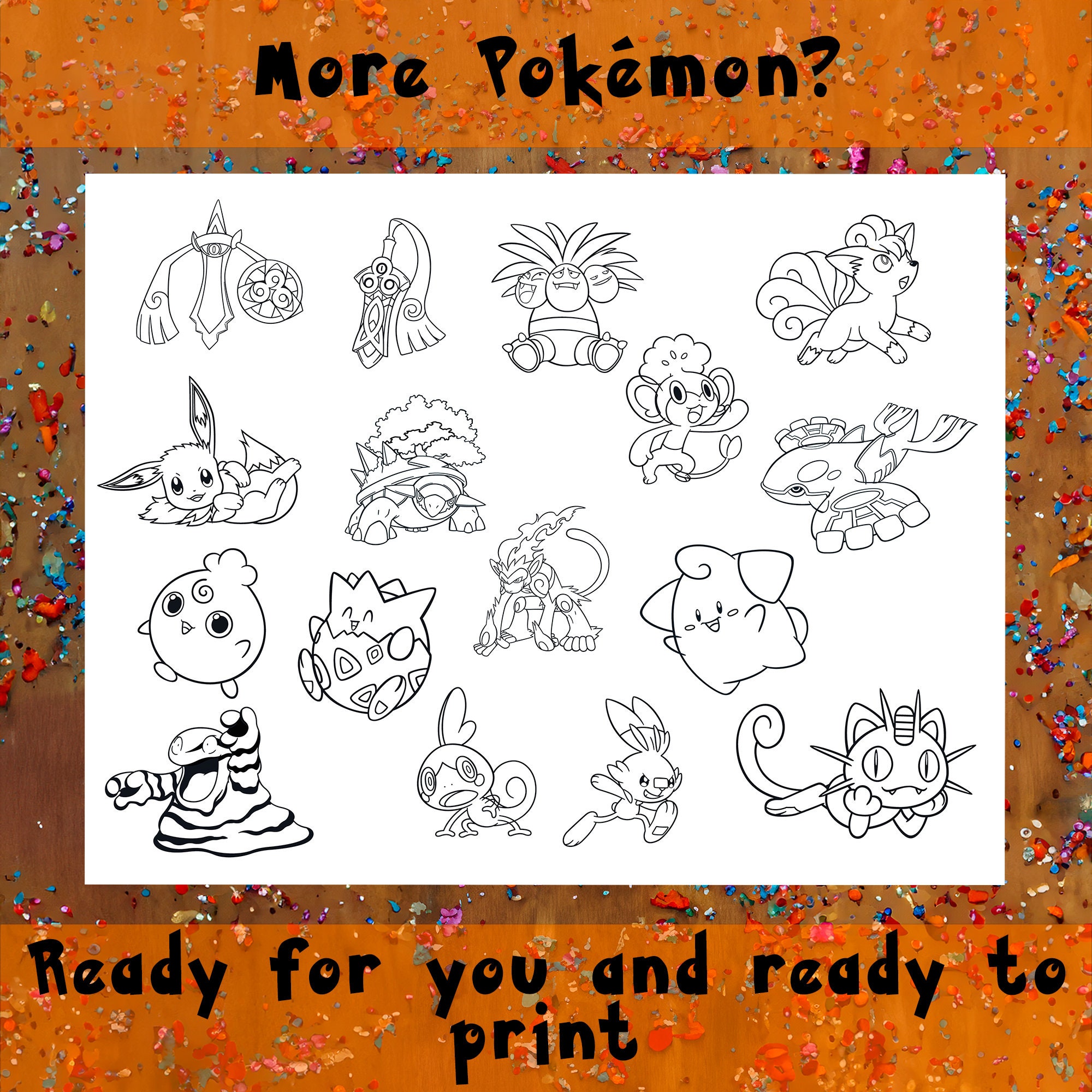 Customizable Pokemon Fun Pack - Coloring & Activity Sheets for Birthday ...