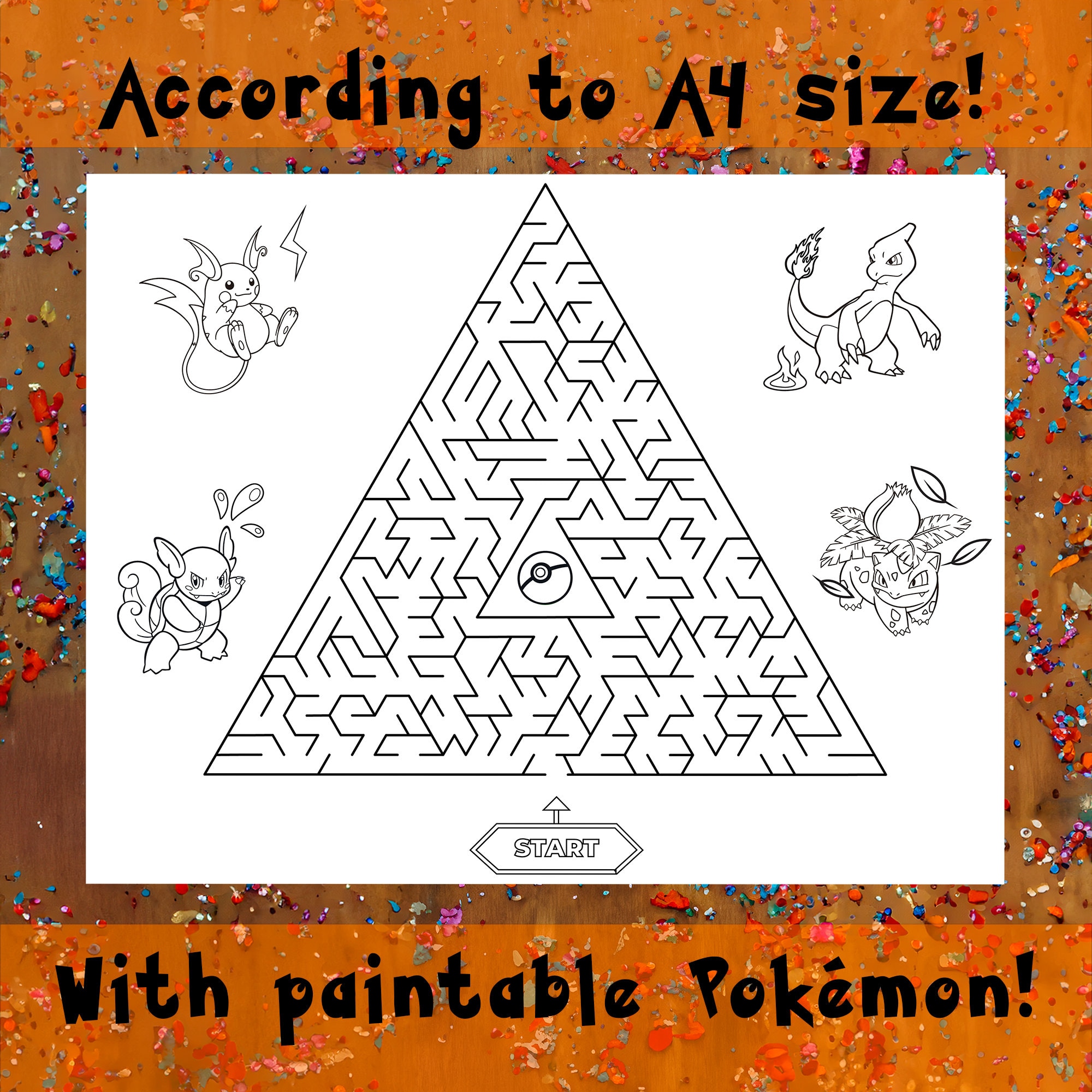 Customizable Pokemon Fun Pack - Coloring & Activity Sheets for Birthday ...