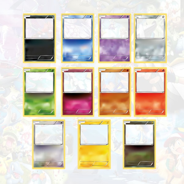 Blank Pokémons Card Template - Etsy