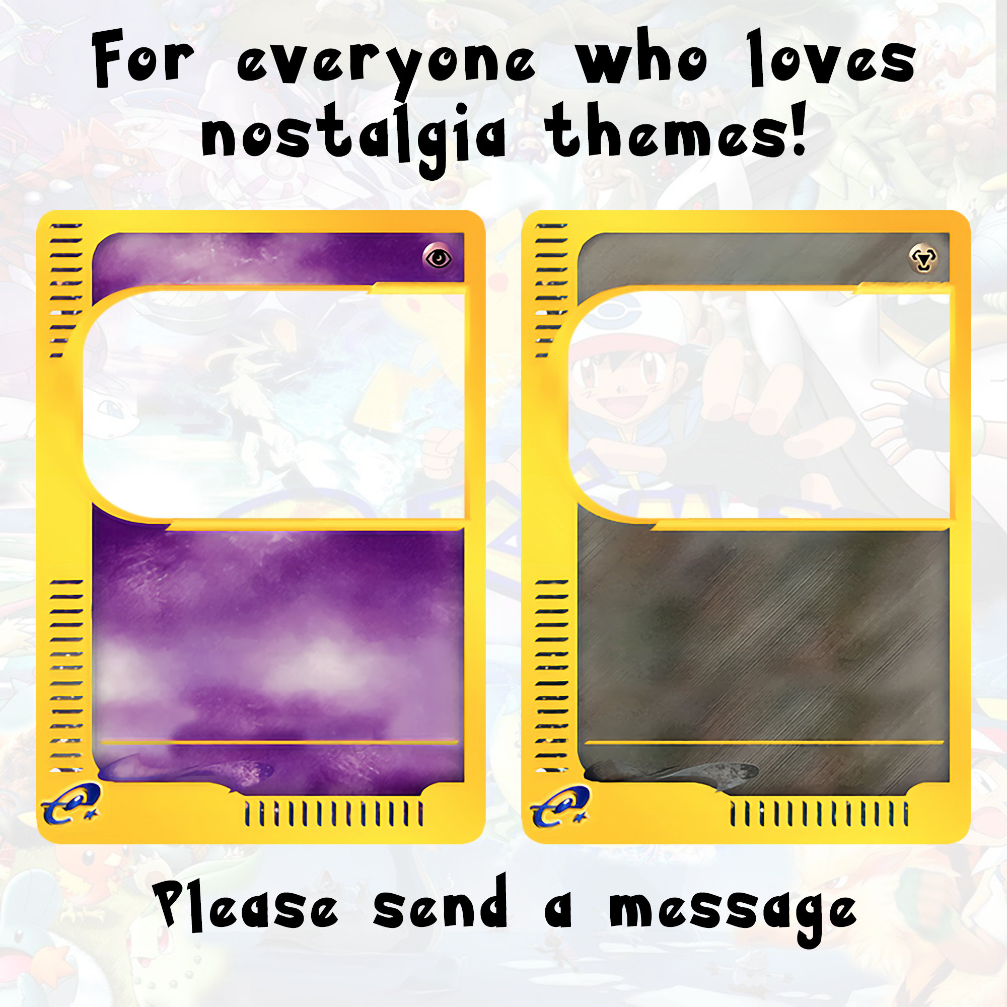 Retro Pokemon Card Template Pngs : Make Your Own Pokemon Card, Create ...