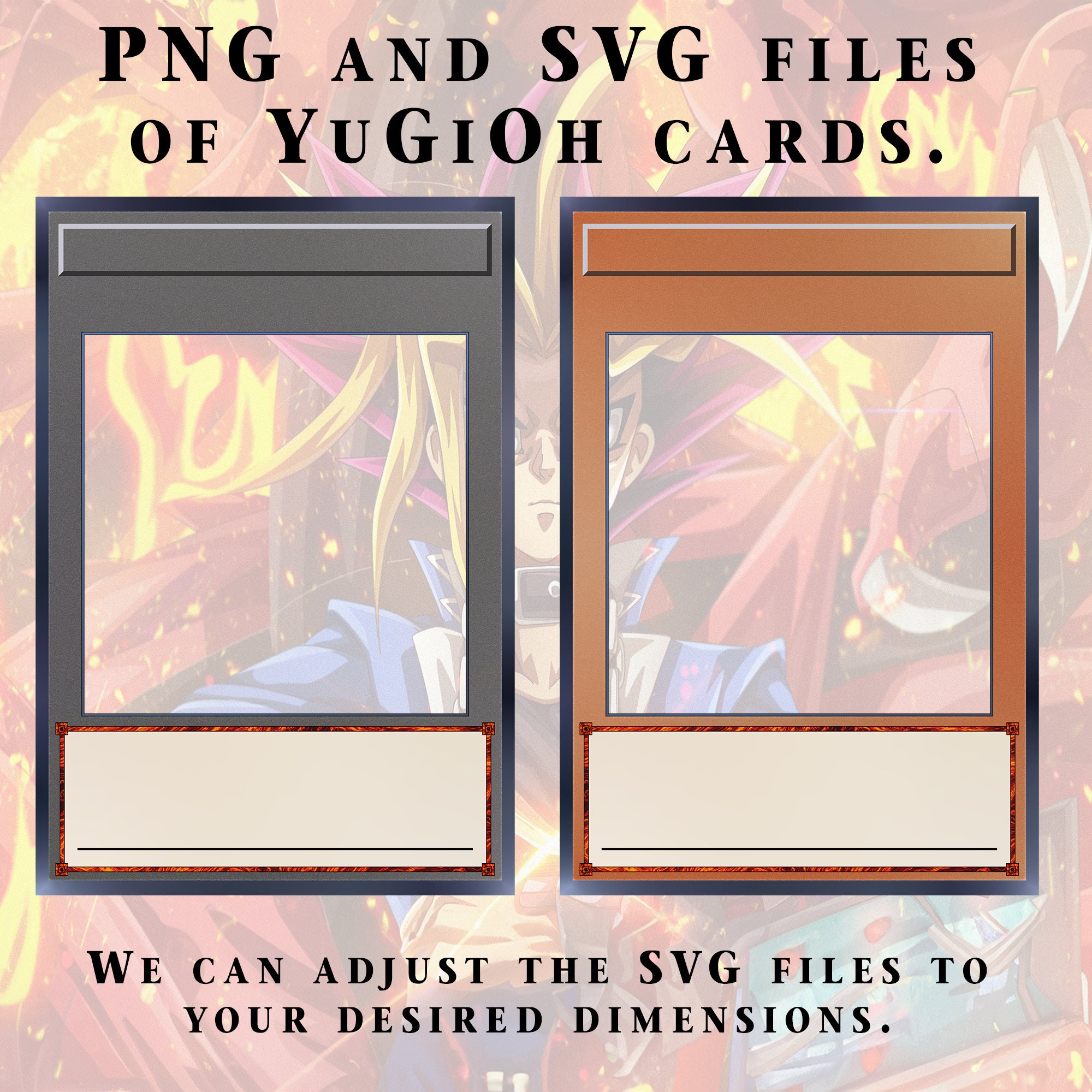 Custom Yugioh Card SVG and PNG Templates for Digital Download - Create ...