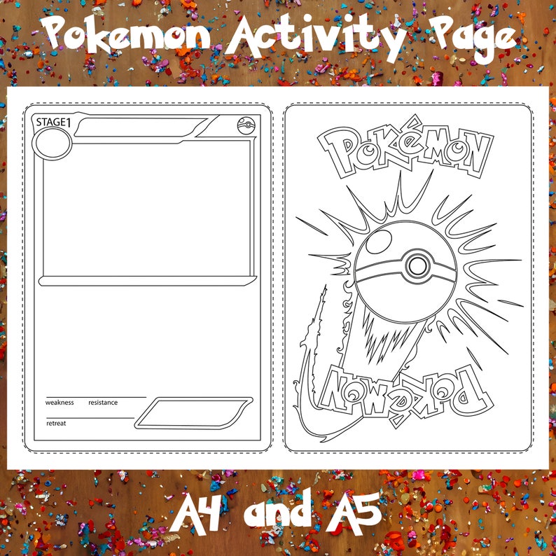 Paint Your Own Pokemon Card: DIY Coloring & Craft Activity Kit - Etsy