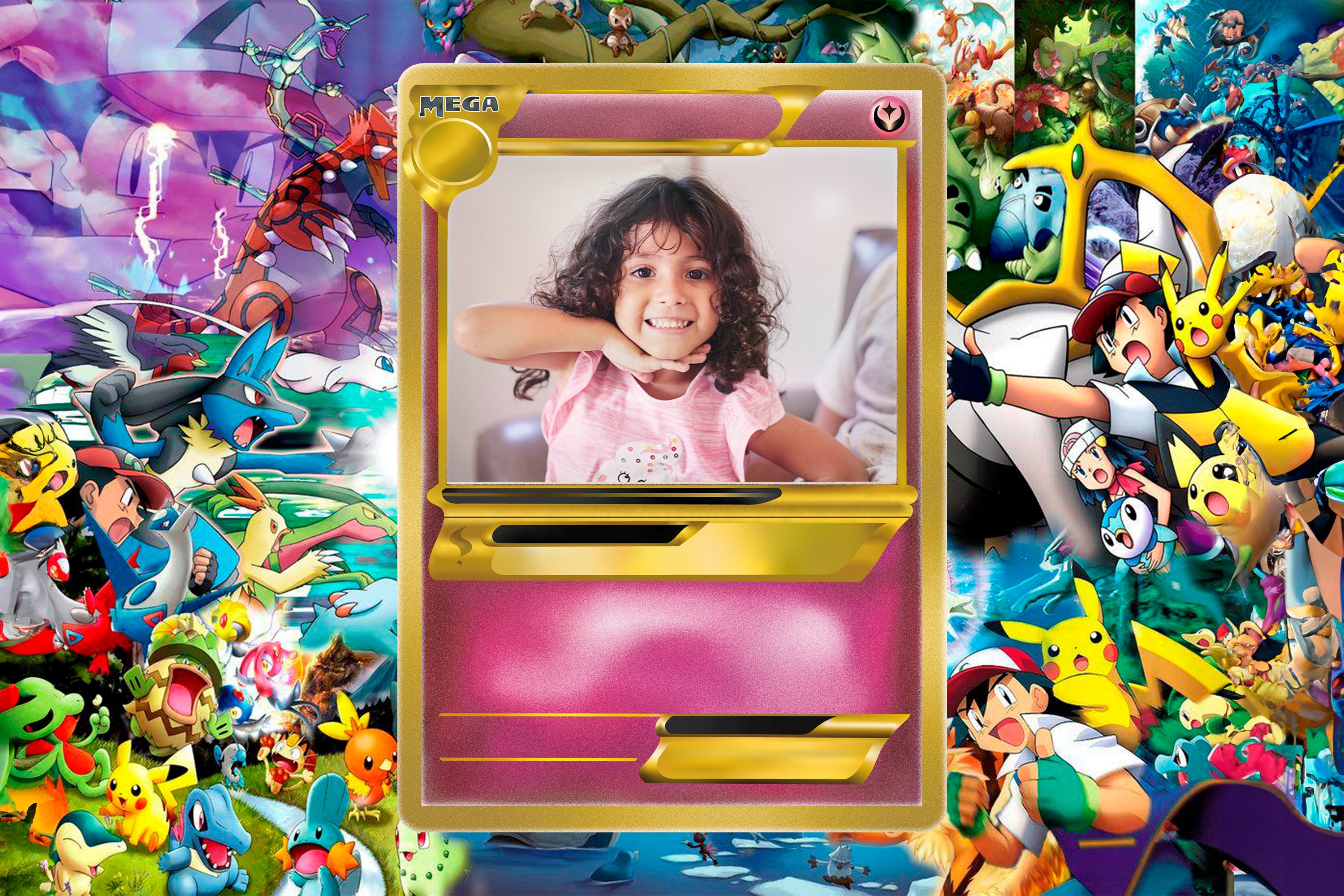 Retro Mega Pokemon Card Template Pngs: Make Your Own Pokemon Card ...