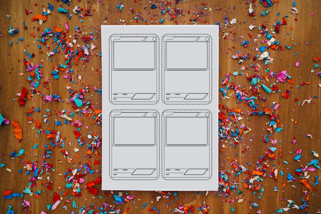 Paintable Original Pokemon Card Template PDF - Etsy