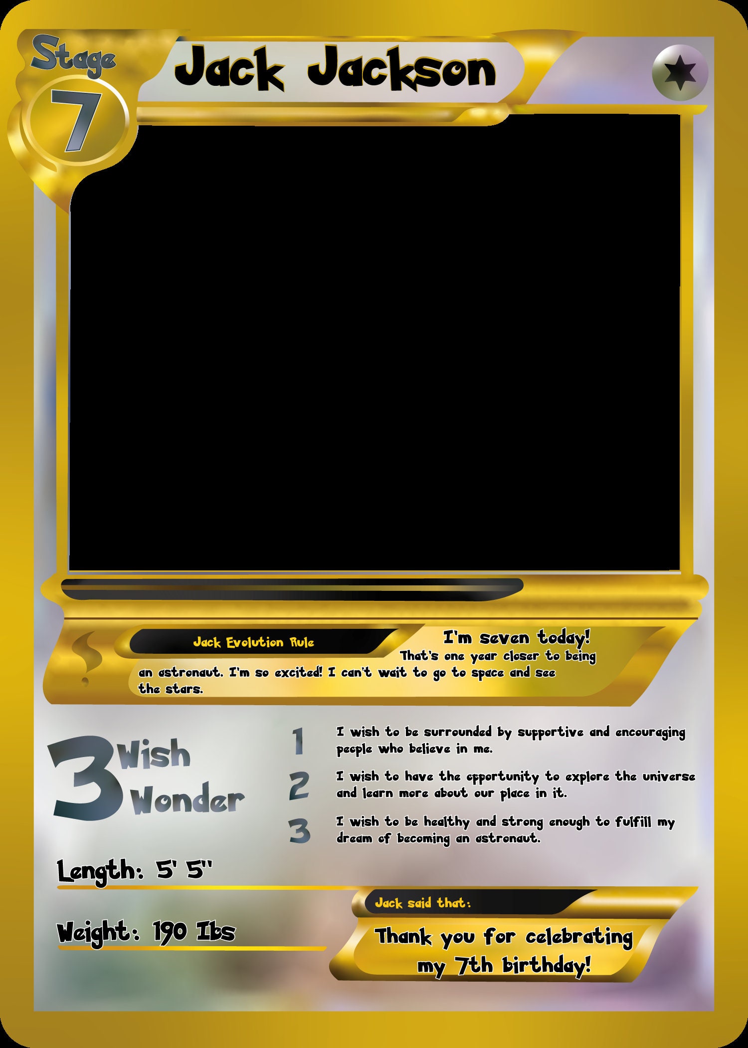 Custom 24x36 Pokemon Card Photo Frame Prop Perfect for Birthday Parties ...