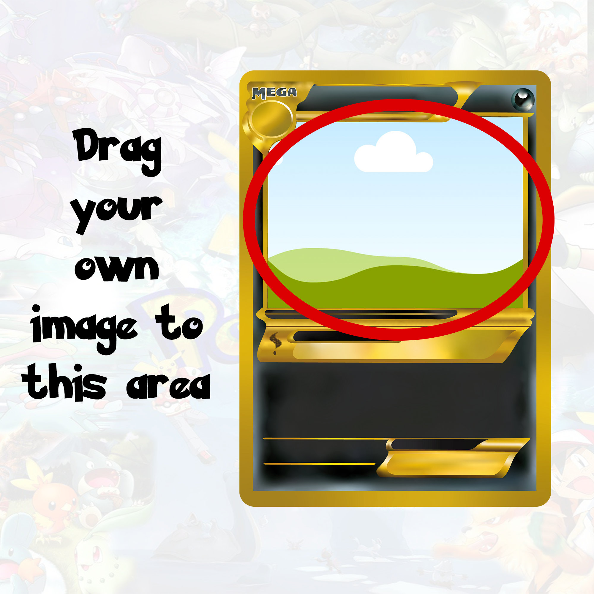 Custom Darkness Pokemon Card Template for Unique Gifts & Celebrations ...