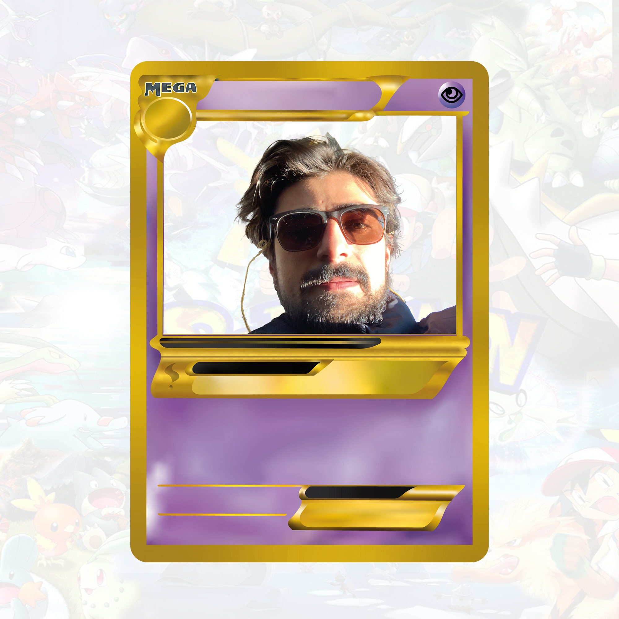 Mega Psychic Pokemon Card Design Kit - PNG & SVG Templates for Custom ...