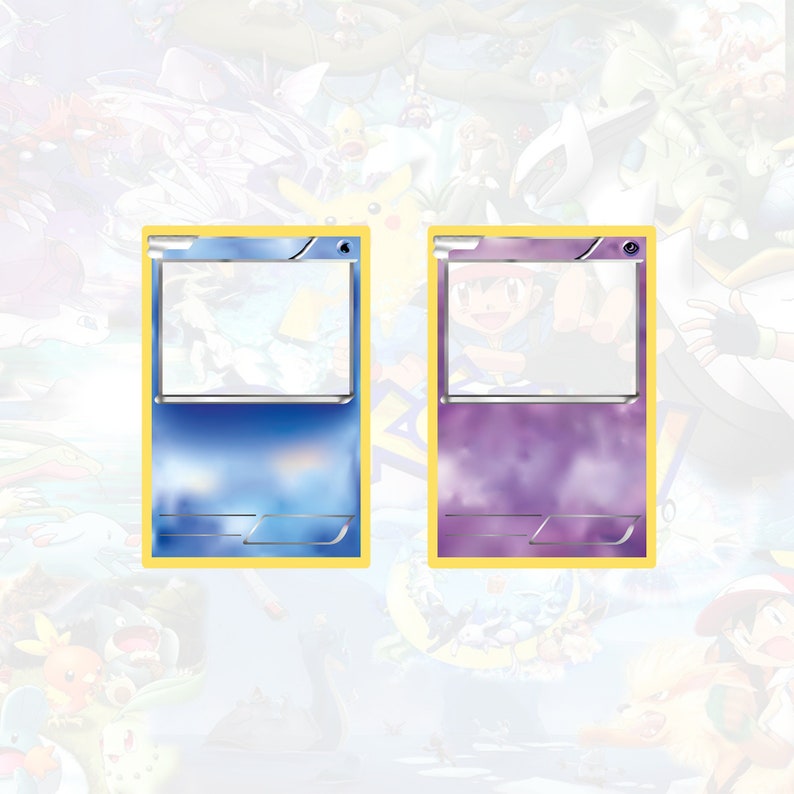 Custom Pokemon Card Templates SVG, Birthday Party Decor Printable PDF ...
