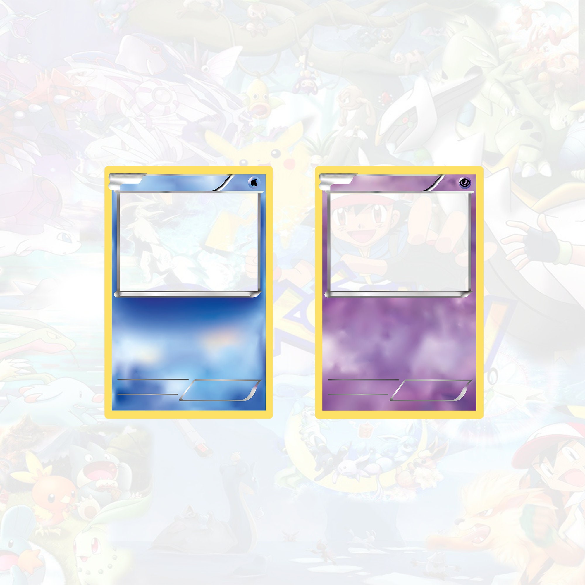 Custom Pokemon Card Templates SVG, Birthday Party Decor Printable PDF ...