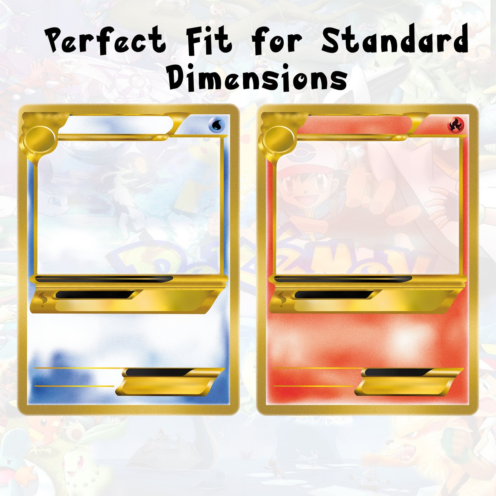 Customizable Pokemon Card Templates Pack - Distressed Design, Digital ...