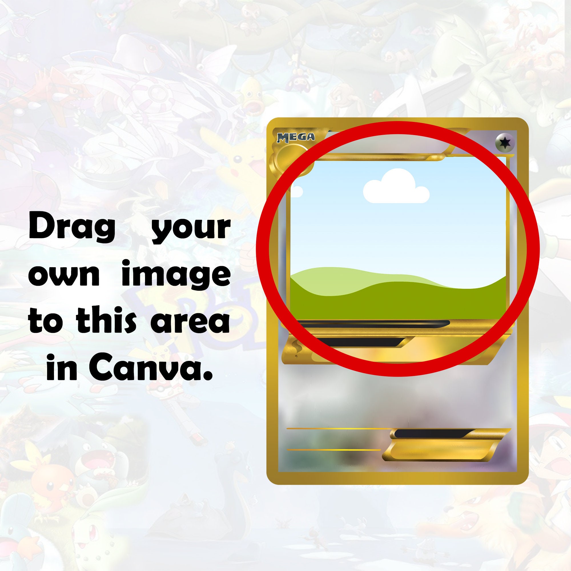 Custom Colorless Pokemon Card Template for Unique Gifts & Celebrations ...