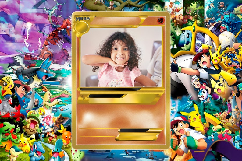 Retro Mega Pokemon Card Template Pngs: Make Your Own Pokemon Card ...