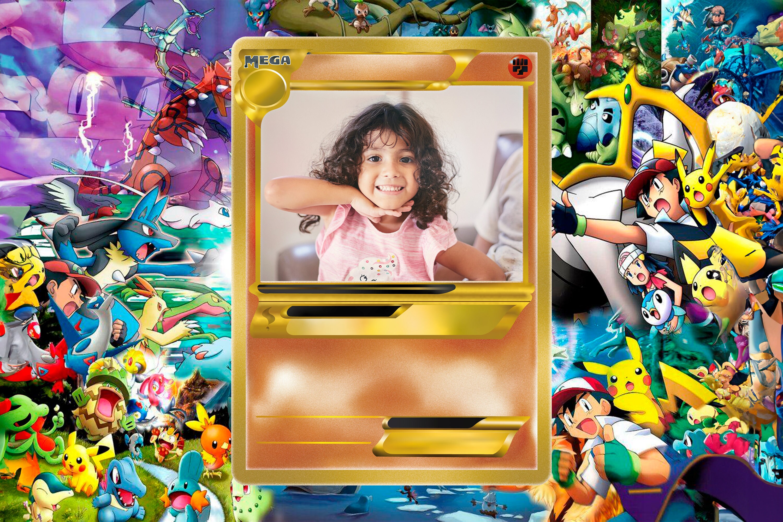 Retro Mega Pokemon Card Template Pngs: Make Your Own Pokemon Card ...