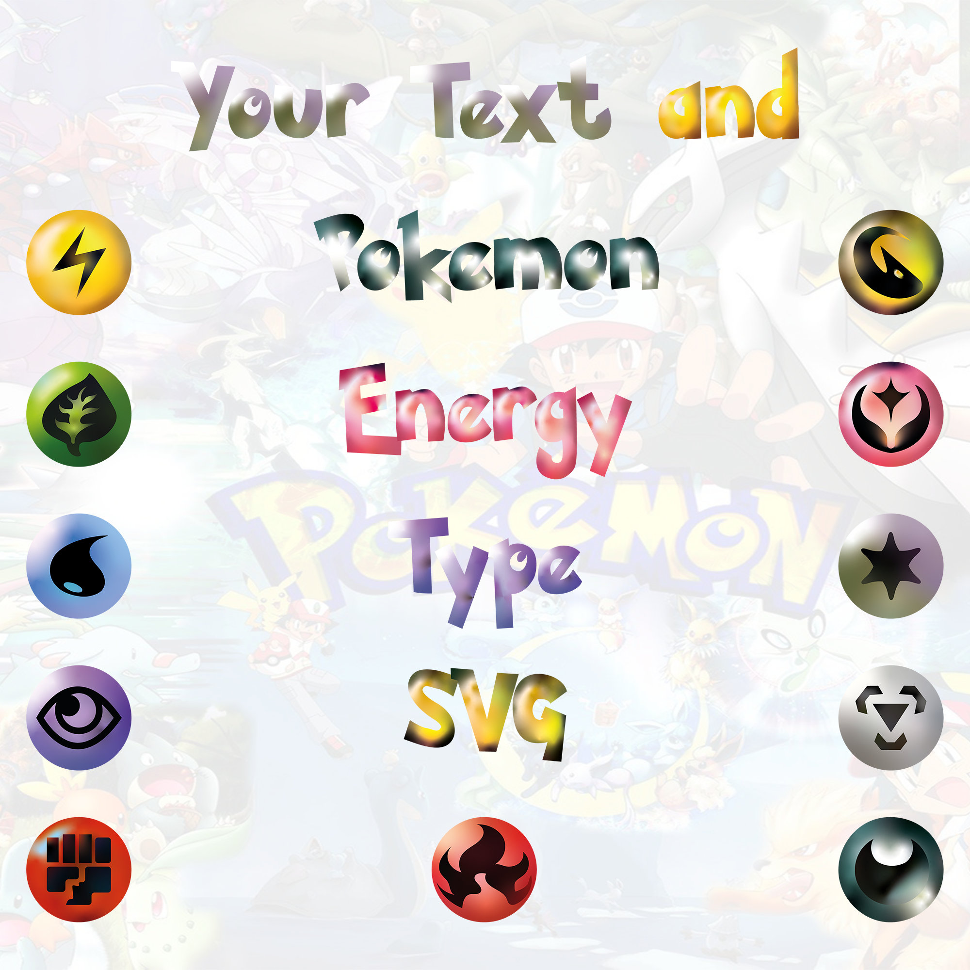 Pokemon Customizable SVG/PNG for T-shirts & Decors - Perfect for ...