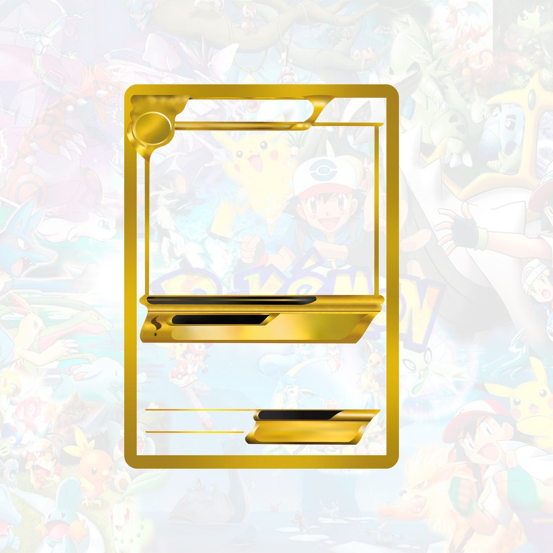 Golden Transparent Trainer Card Template PNG: Create Custom Trading ...