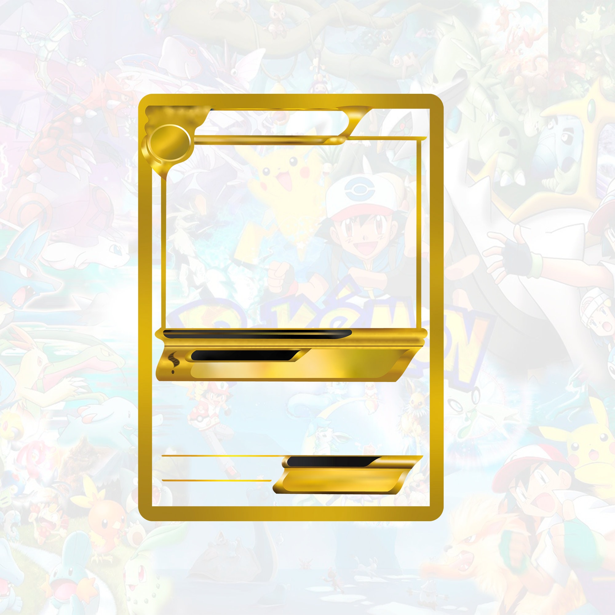 Golden Transparent Trainer Card Template PNG: Create Custom Trading ...