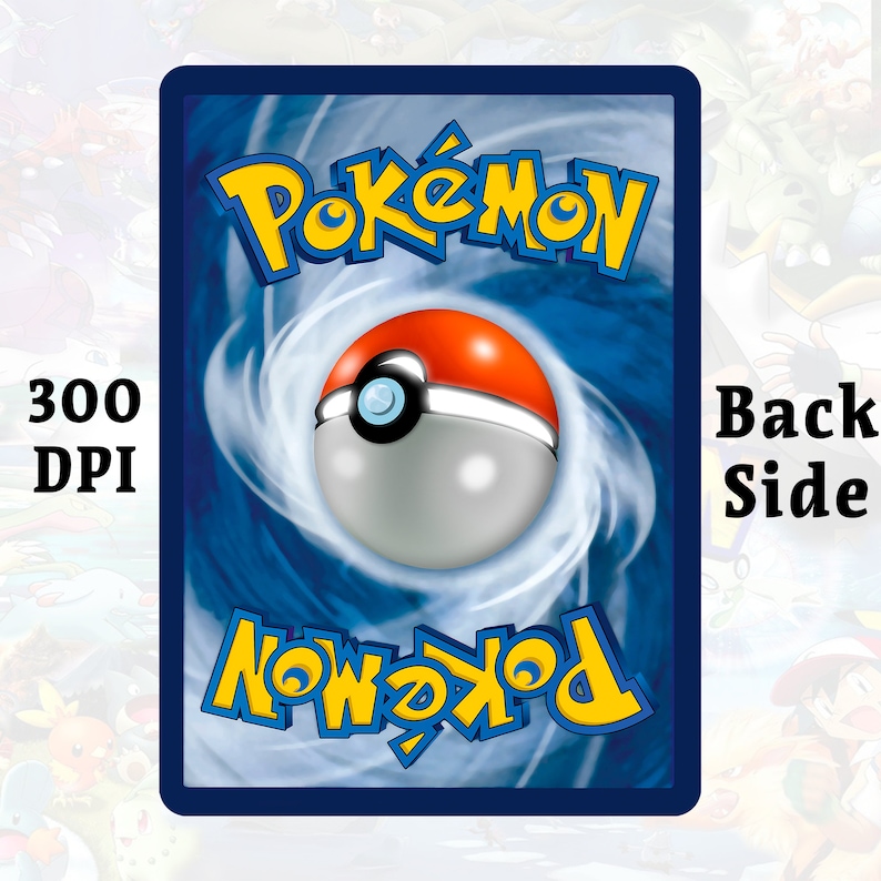Custom Pokemon Card Template - Van Gogh Frame Digital Template - Etsy