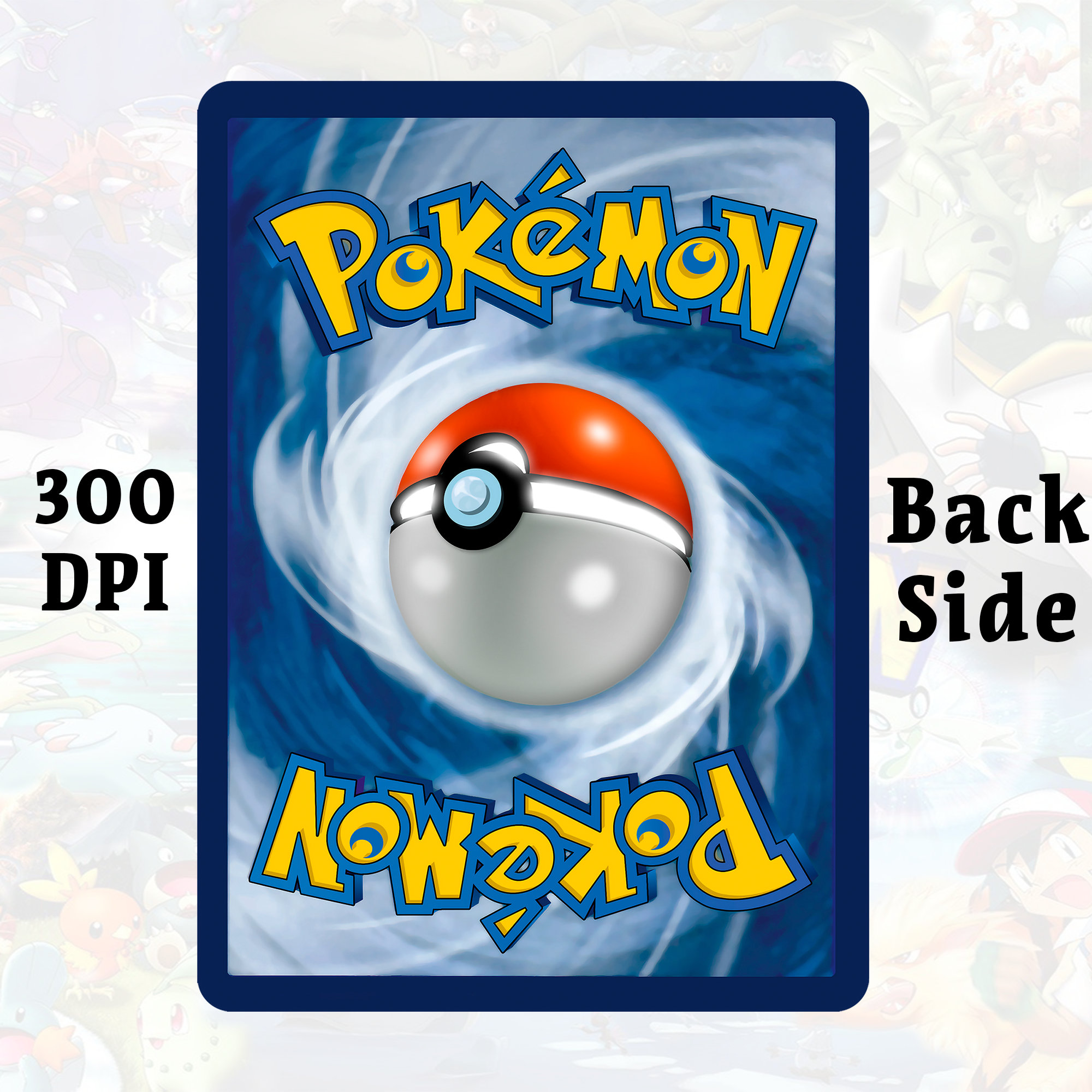 Custom Pokemon Card Template - Van Gogh Frame Digital Template - Etsy