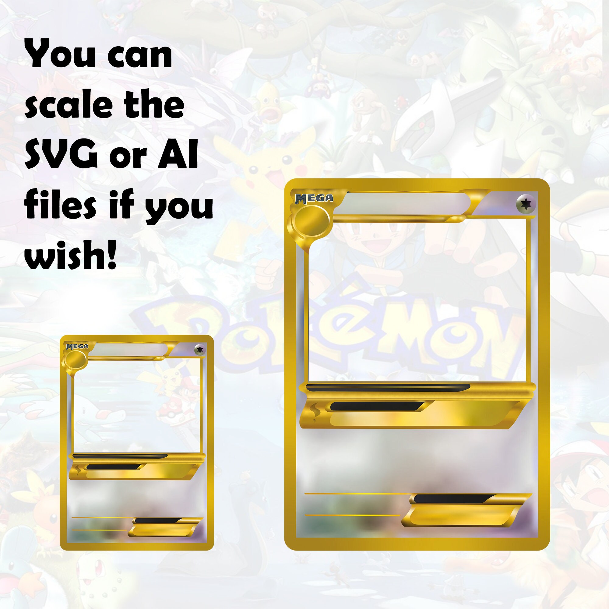 Custom Colorless Pokemon Card Template for Unique Gifts & Celebrations ...