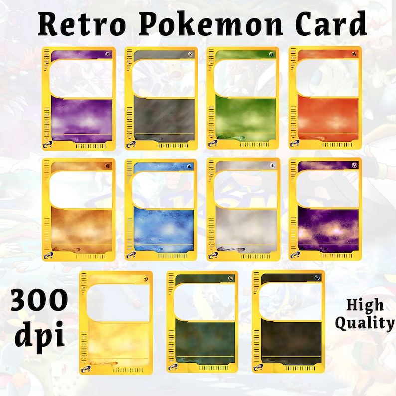 Retro Pokemon Card Template Pngs : Make Your Own Pokemon Card, Create ...