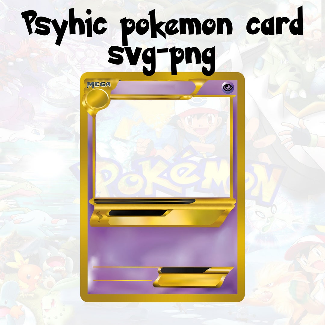 Mega Psychic Pokemon Card Design Kit - PNG & SVG Templates for Custom ...