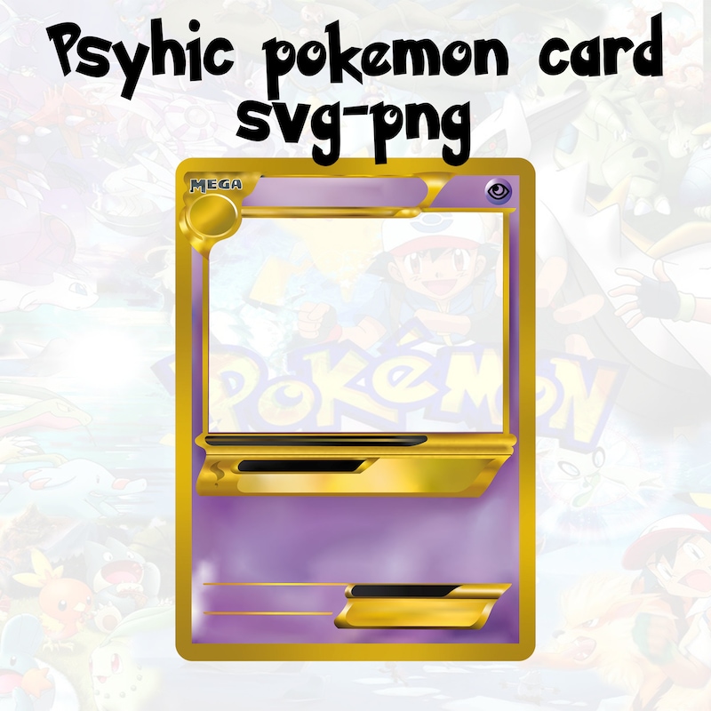 Blank Pokémons Card Template - Etsy