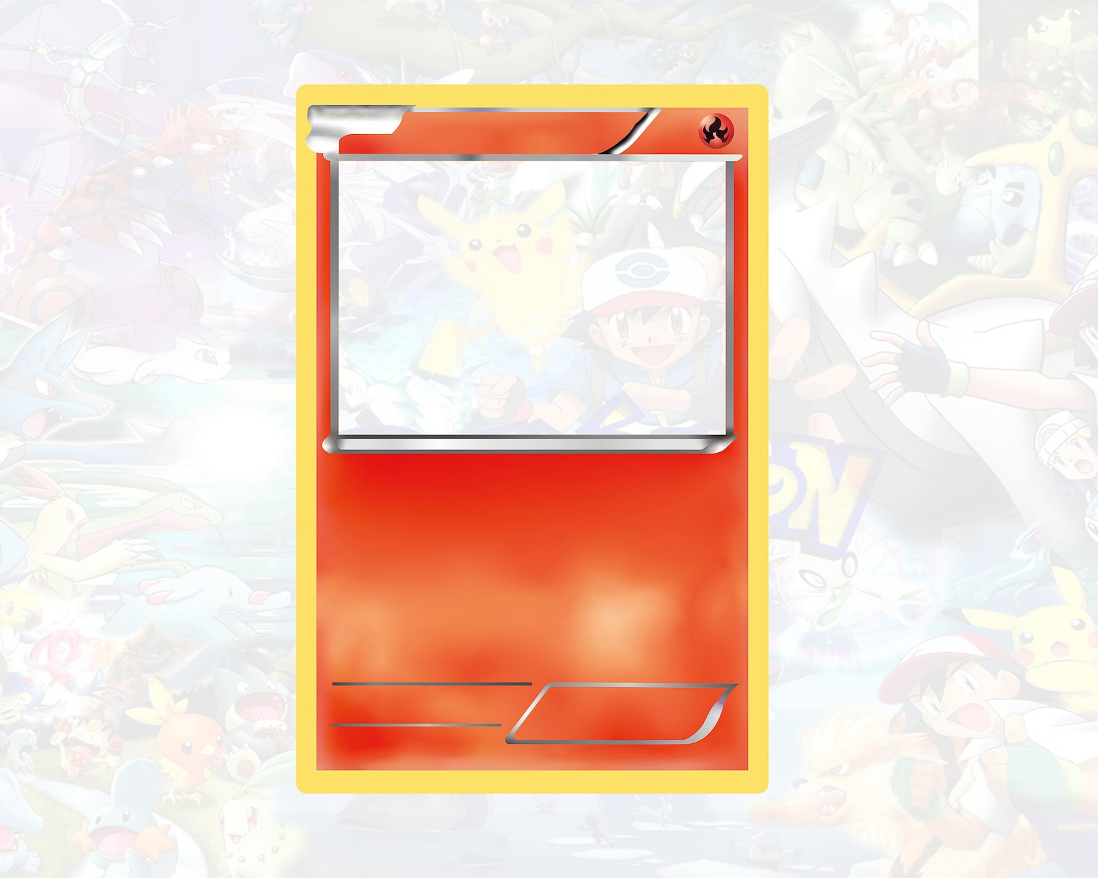 Custom Fire Pokemon Card Template PNG - Etsy