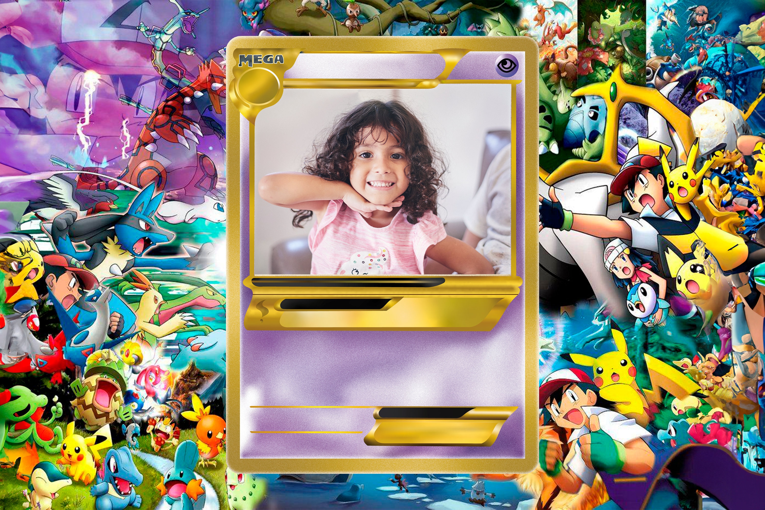 Retro Mega Pokemon Card Template Pngs: Make Your Own Pokemon Card ...