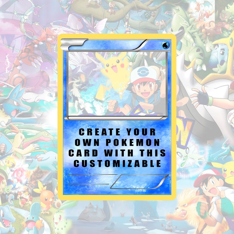 Water Original Pokemon Card Template - Etsy