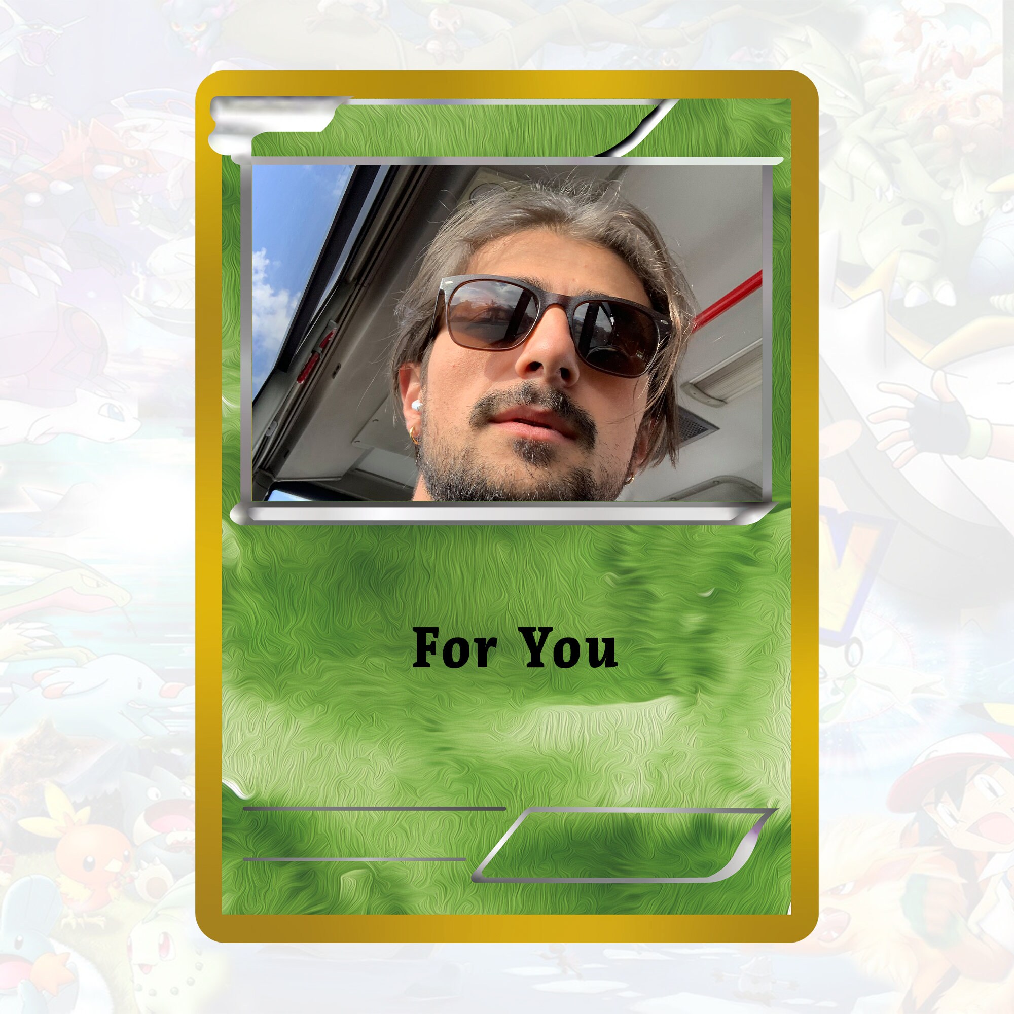 Custom Pokemon Card Template - Van Gogh Frame Digital Template - Etsy