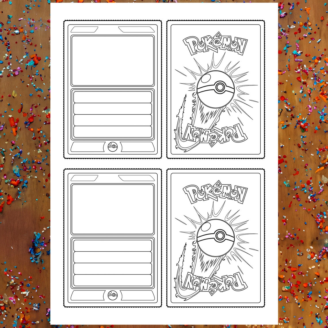 Create Your Own Pokemon Card: Custom Coloring & Craft Kit - Etsy