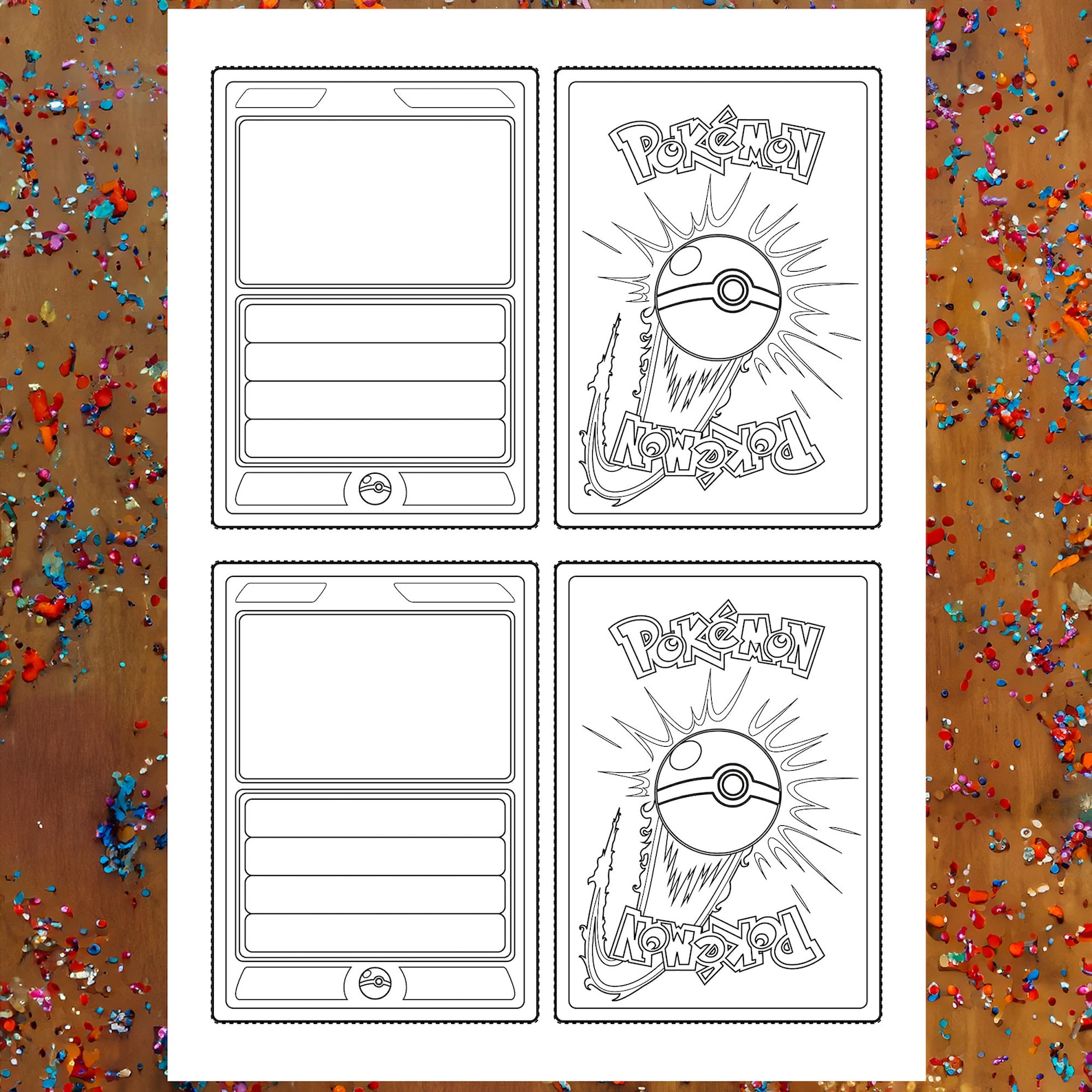 Create Your Own Pokemon Card: Custom Coloring & Craft Kit - Etsy