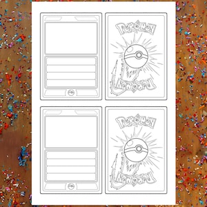 Create Your Own Pokemon Card: Custom Coloring & Craft Kit - Etsy