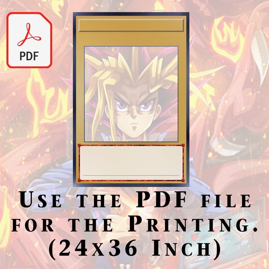 Yugioh Poster 24x36 - Custom Card Photo Frame & Digital Download - Etsy